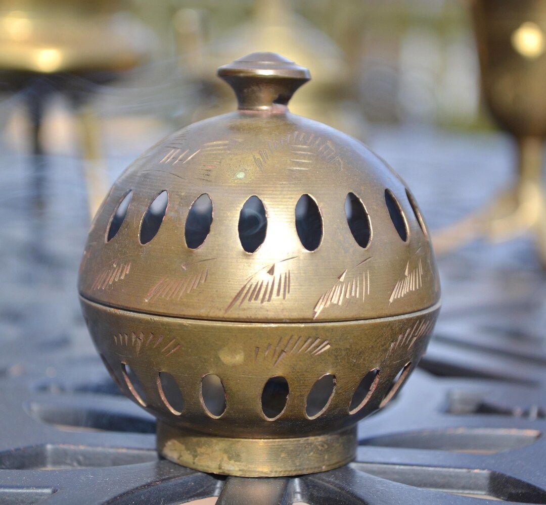 Vintage Brass Censer Sphere IB290 - Etsy