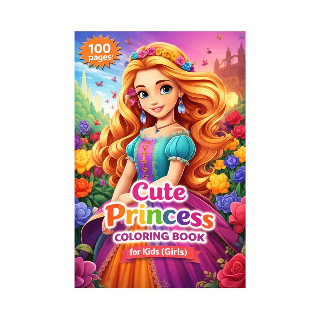 Princess Coloring Book for Girls | 100 Pages of Fun (PDF - Etsy