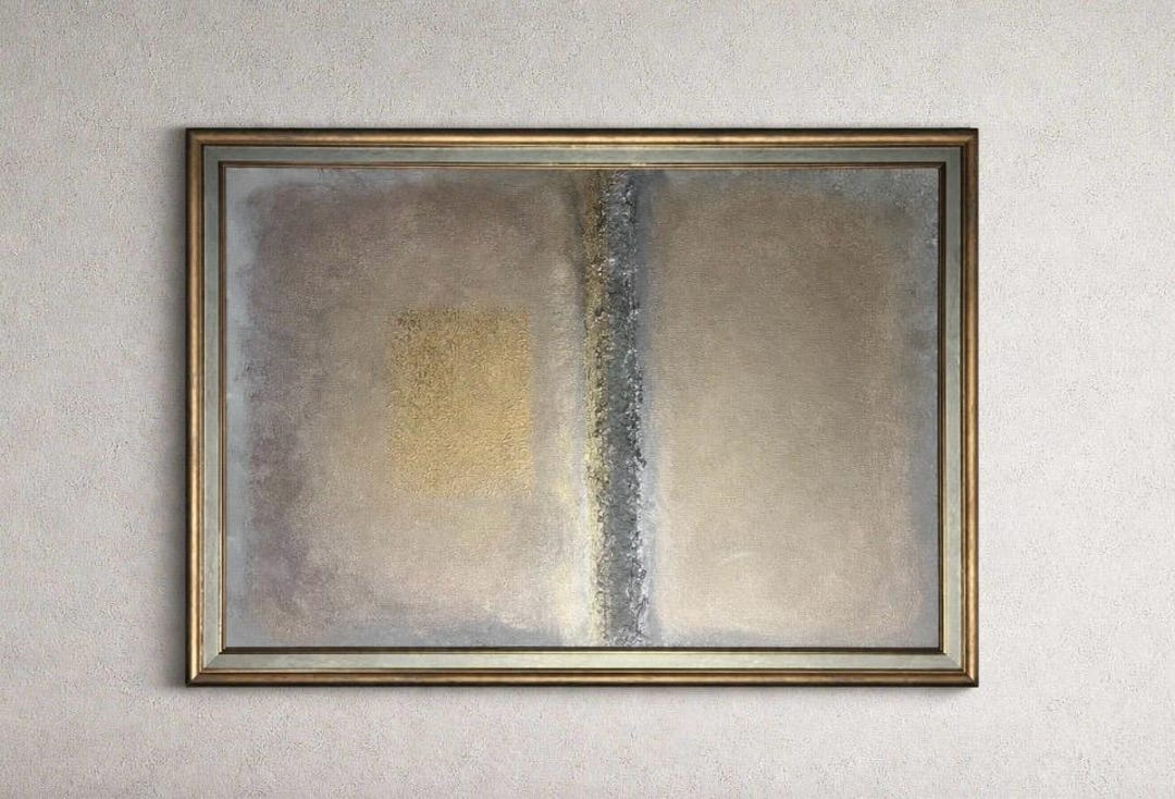 Inner Boundary – Modern Abstract Art, Hand-textured Painting With ...