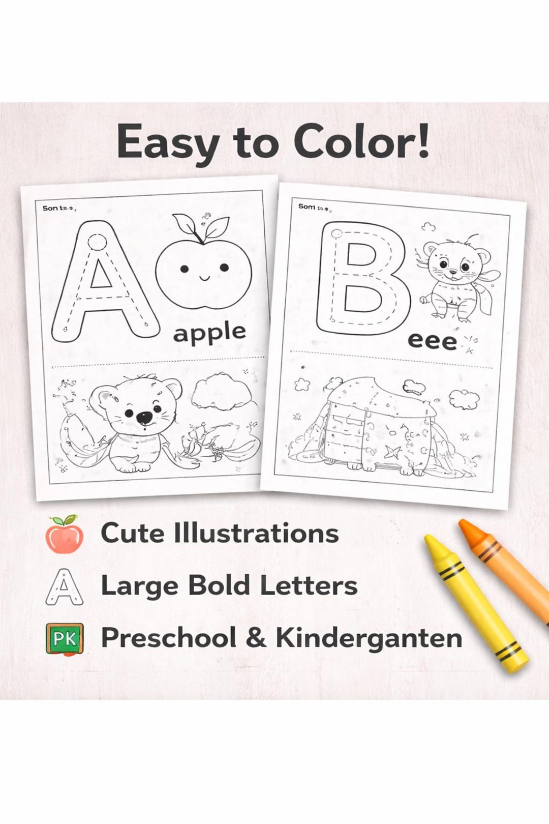 Alphabet Coloring Pages Printable PDF | A–Z Letter Coloring Worksheets ...