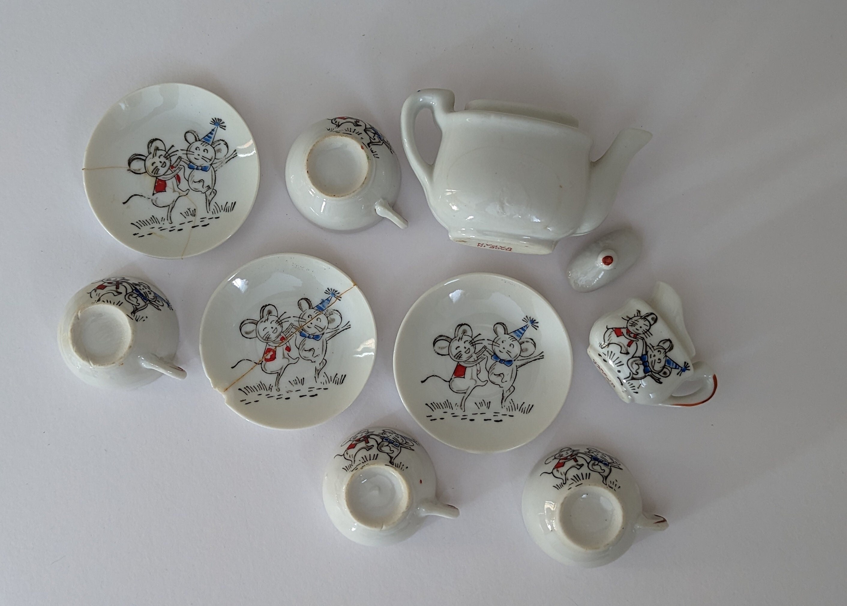Vintage 1950s Ceramic Mini Tea Set Child's Tea Set Made in Japan ...