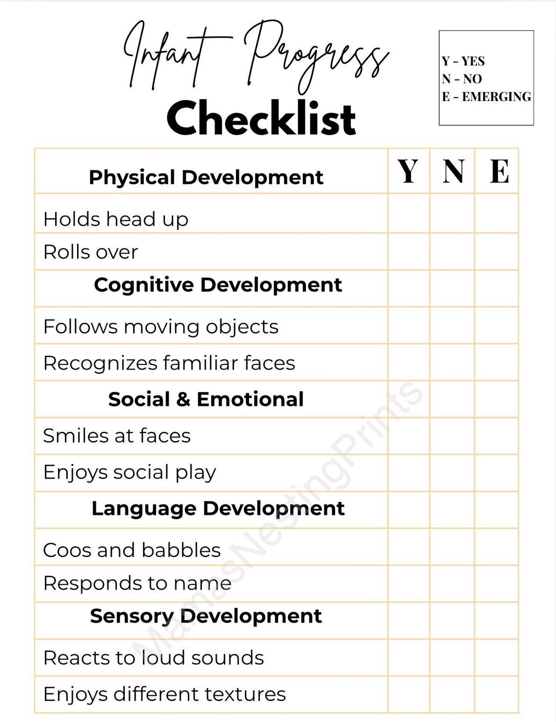 Baby Milestones Tracker Bundle | Infant Development Checklist ...