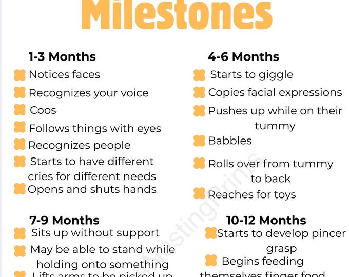 Baby Milestones Tracker Bundle | Infant Development Checklist ...