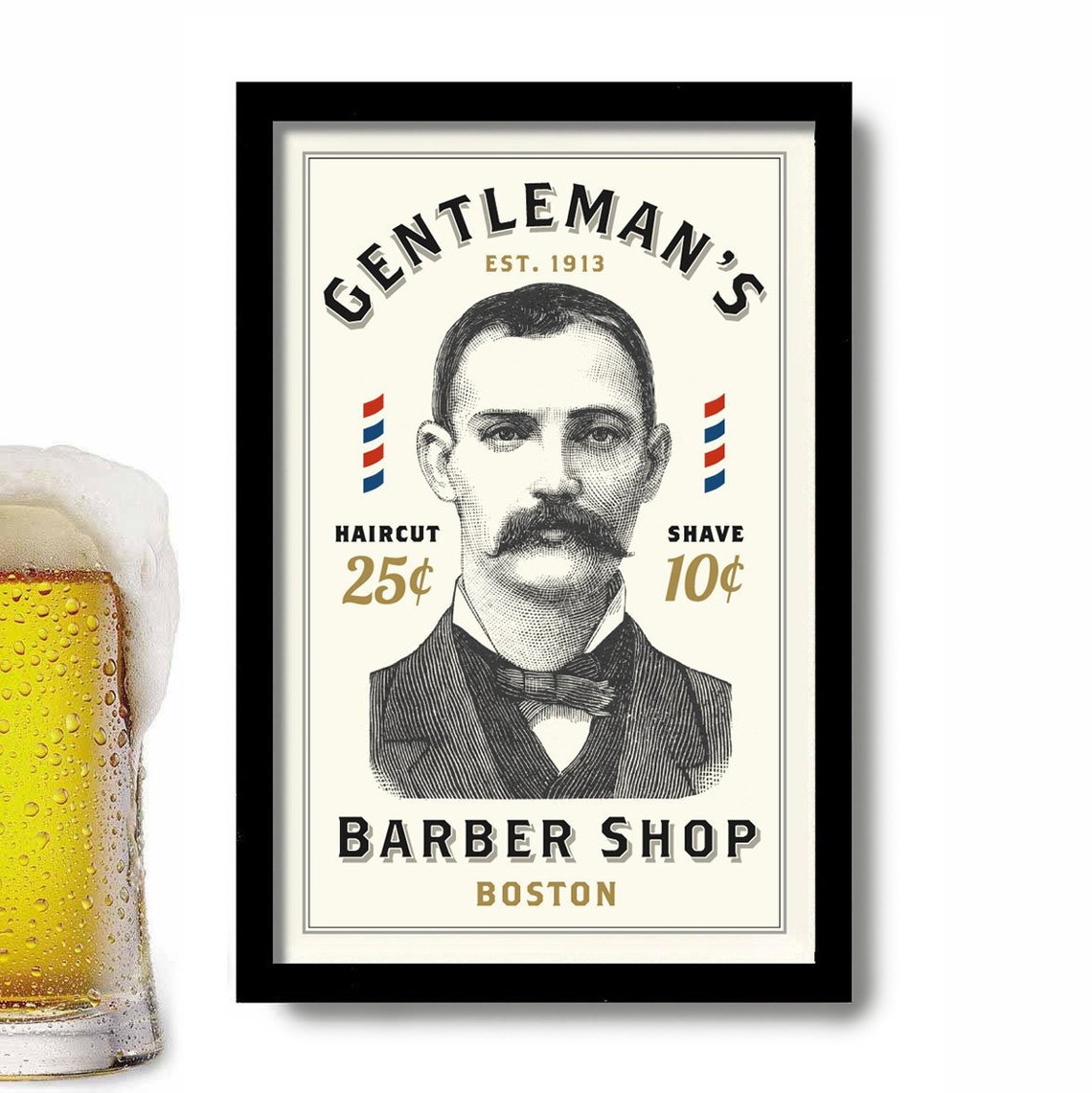 Barber Shop Decor, Wall Art for Mens Bedroom Straight Razor Print Mens ...