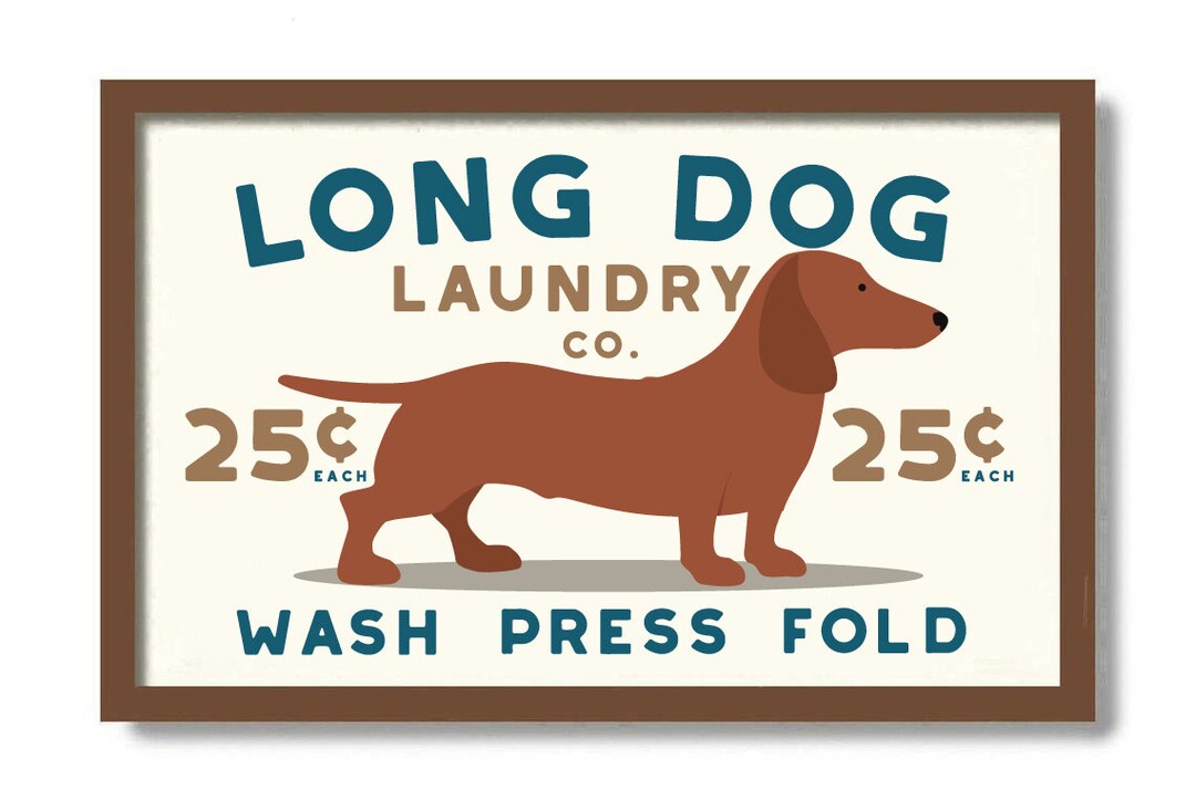 Dachshund Wall Art Print Gift, Laundry Room Decor, Dog Lover Gift ...