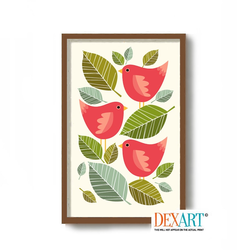 Modern Bird Art - Etsy