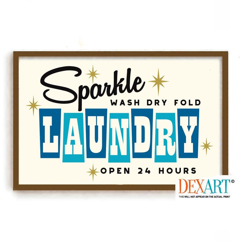 Sparkle Laundry Print - Etsy