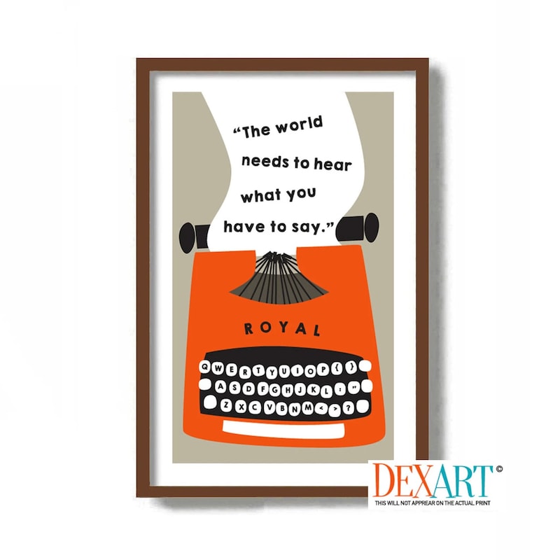 Typewriter Art Print - Etsy