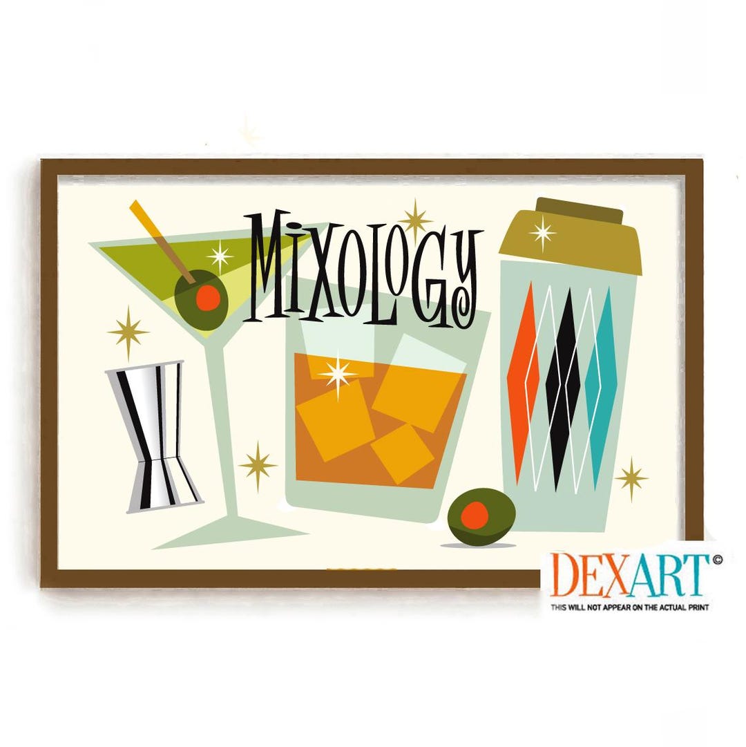 Mixology Gift, Signature Cocktail Poster, Cocktail Sign, Martini Art ...