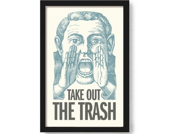 Kitchen Trash Sign - Etsy