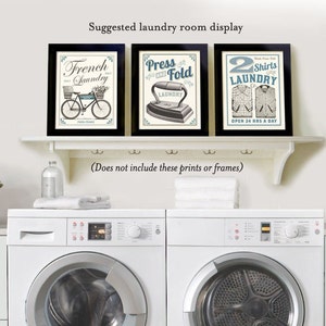 French Laundry Room Sign Wall Art Print Laundry Room Decor Powder Room ...
