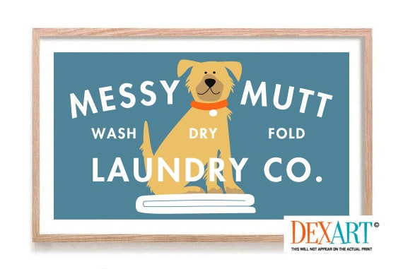 Bathroom Wall Art Dog Print Laundry Room Decor Laundry Sign - Etsy