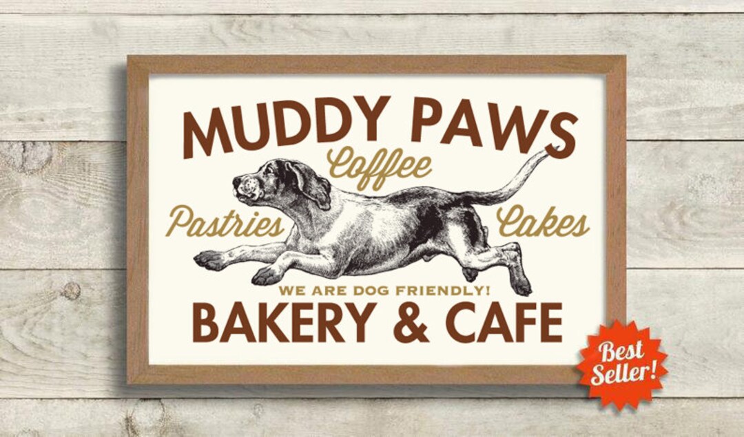 Pantry Sign, Kitchen Art, Kitchen Sign, Rustic Decor, Muddy Paws ...