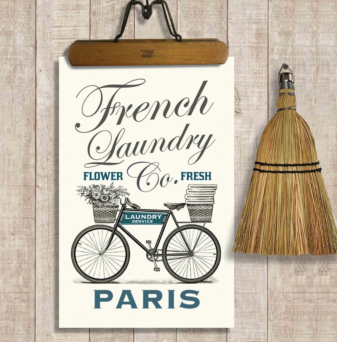 French Laundry Room Sign Wall Art Print Laundry Room Decor Powder Room ...