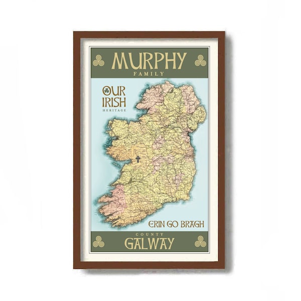 Irish Map With Counties - Etsy