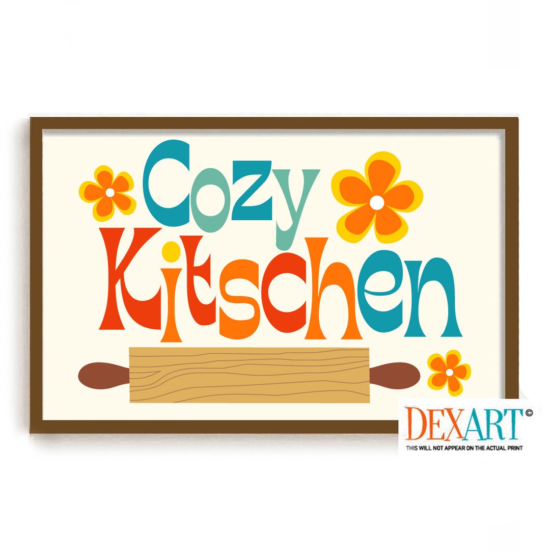 Cozy Kitsch Decor Kitchen Wall Art Print Cooking Quote Chef - Etsy