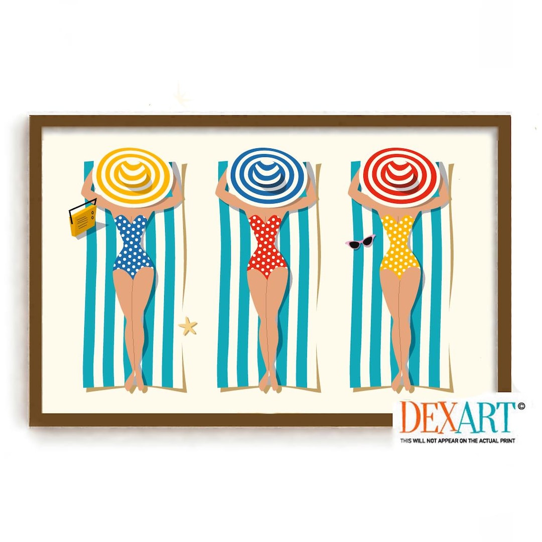 Bathing Beauty Print, Beach House Sign Bathing Suit, Lake House Decor ...