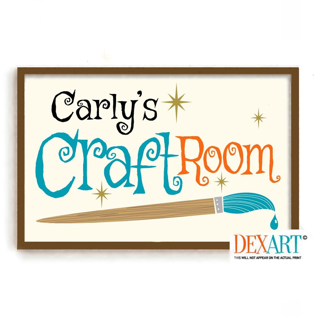 Personalized Craft Room Sign, Custom Craft Room Idea, Artist Studio ...