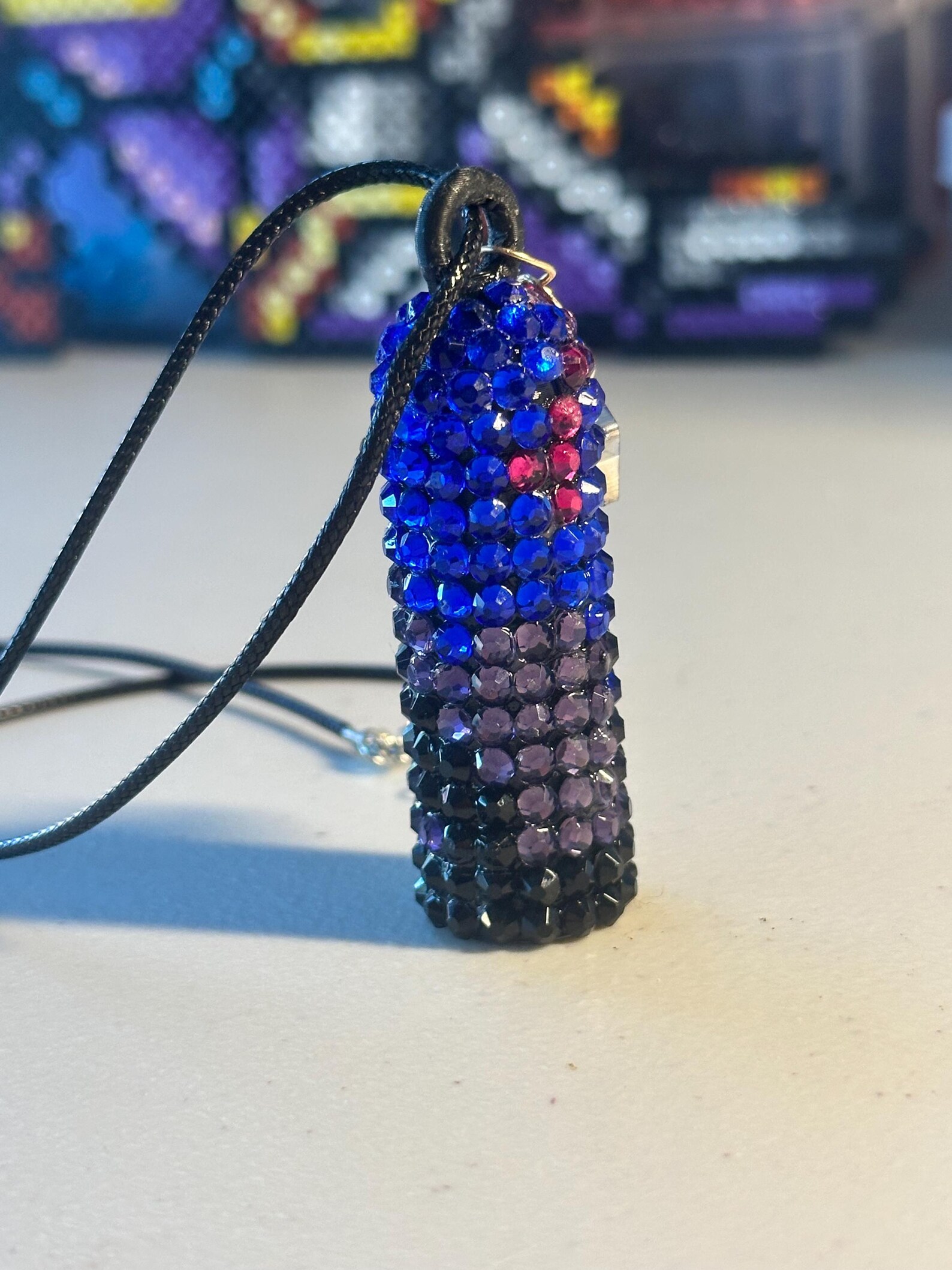 Bedazzled Boom Boom Stick Holder Necklace | Rhinestone Inhaler Case ...