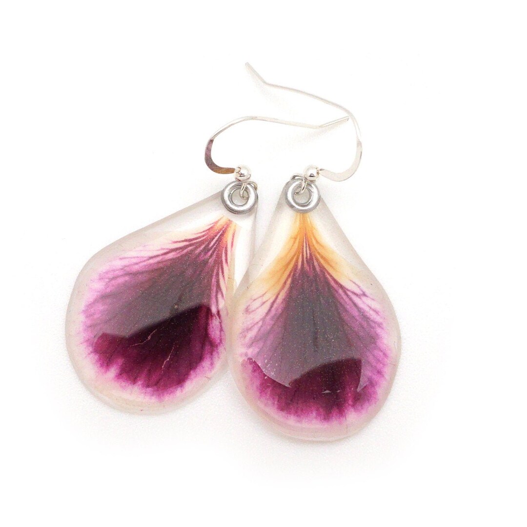 Gardener Gift, Gift for Her, Real Flower Earrings, Real Petal Earrings ...