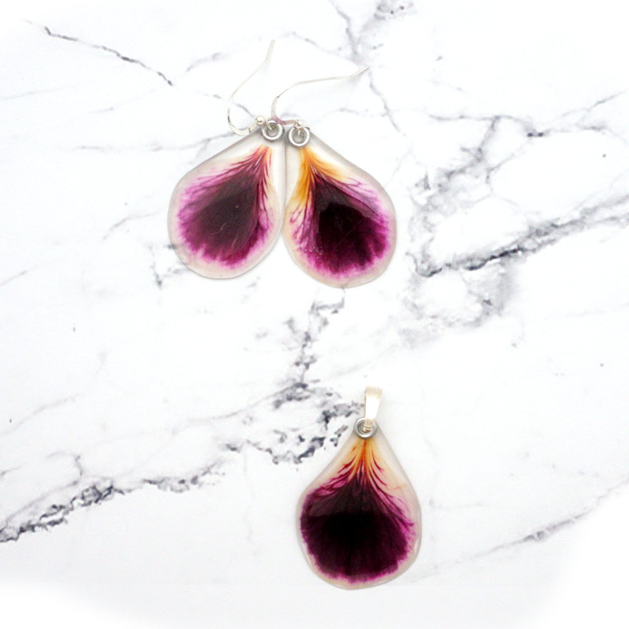 Gardener Gift, Gift for Her, Real Flower Earrings, Real Petal Earrings ...