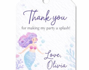 EDITABLE MERMAID TAG - Etsy