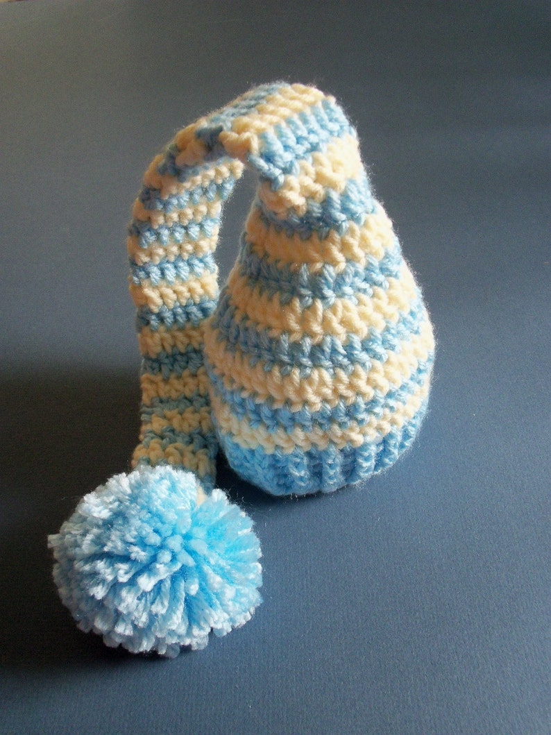 Twin Set Baby Elf Hat Crochet Long Tail Elf Hat Newborn Elf | Etsy