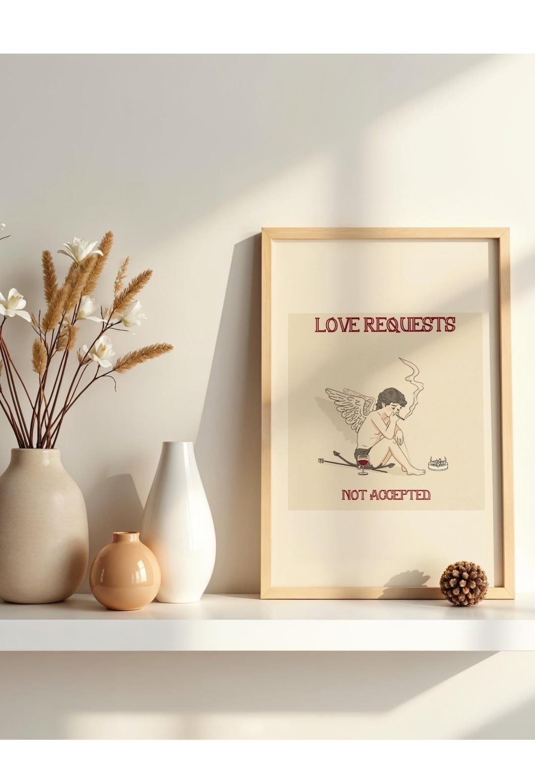 LOVE REQUESTS: Not Accepted – Conceptual Wall Art, Minimal Typography ...
