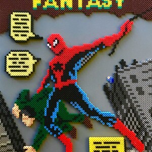 Amazing Fantasy Spider-man Pixel Pattern Perler Beads Cross Stitch ...