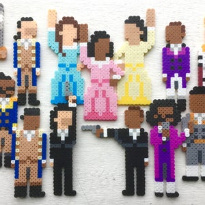 Hamilton Retro Pixel Pop Art. 8 Bit Sprites. Perler Bead Magnets. Pins ...