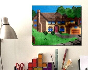 Hamilton Retro Pixel Pop Art. 8 Bit Sprites. Perler Bead Magnets. Pins ...