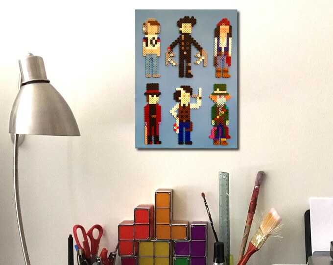 Johnny Depp Retro Art. 8 Bit Pixel Art. Perler Beads on Canvas. Mini ...