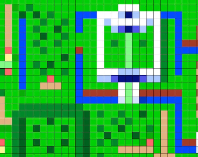 Legend of Zelda Link to the Past Map Pixel Pattern - Perler Beads ...