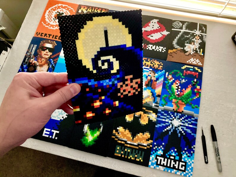 8-bit Movie Posters Retro Art. Handmade Pixel Art. Perler | Etsy