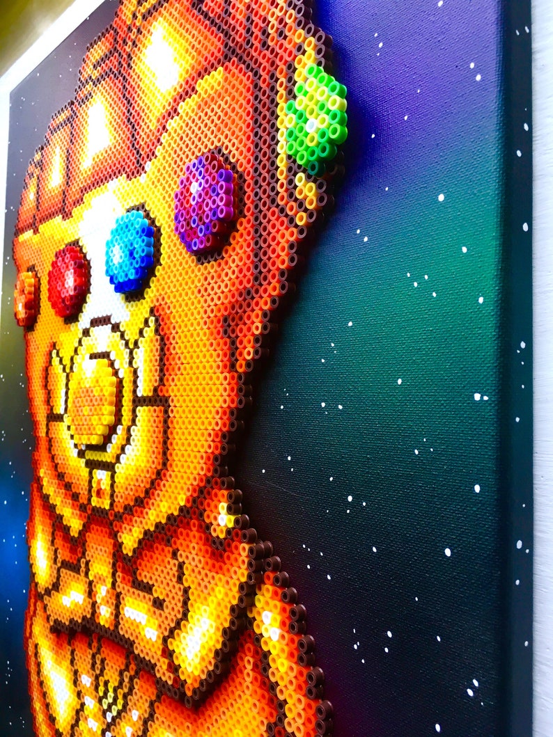 Infinity Gauntlet Pixel Pattern Perler Beads Cross Stitch - Etsy