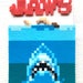 3D JAWS Retro Movie Poster Art. Handmade Pixel Art. Perler Beads on ...