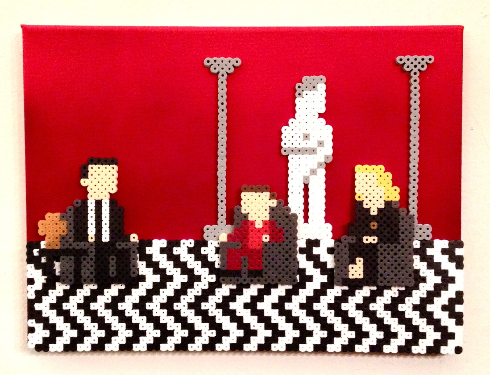 3D Twin Peaks Retro Art. 8 Bit Pixel Art. Perler Beads on - Etsy
