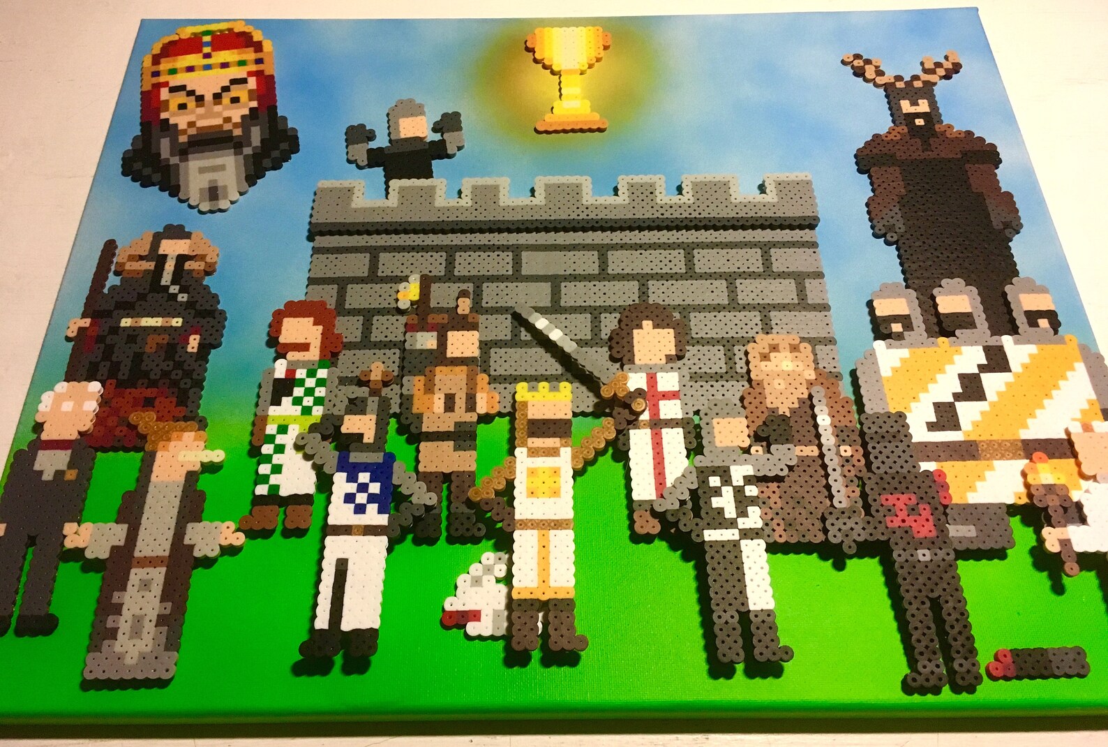 Monty Python Holy Grail Retro Art 8 Bit Pixel Art Perler - Etsy