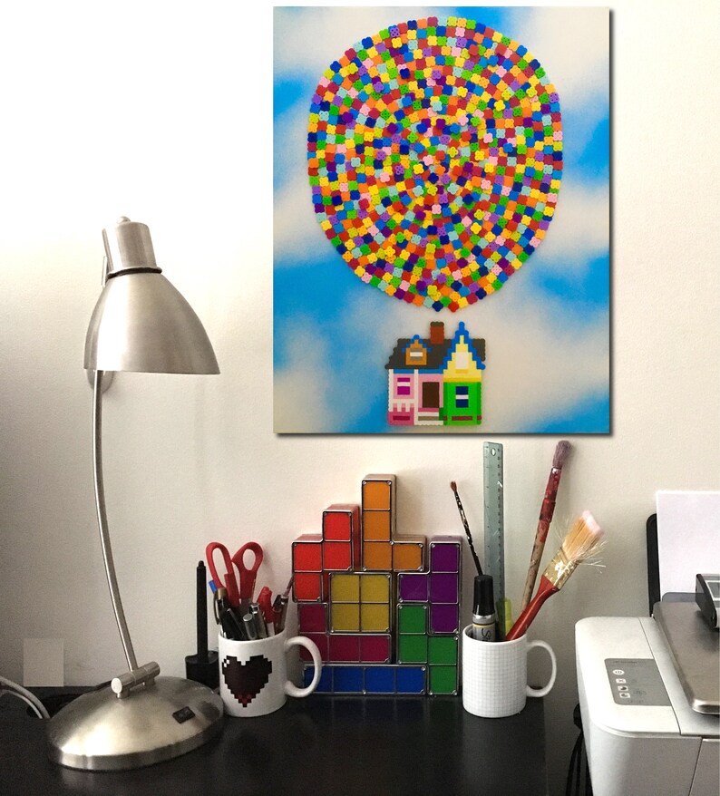 3D House from UP Perler Bead Pixel Pop Art | Etsy
