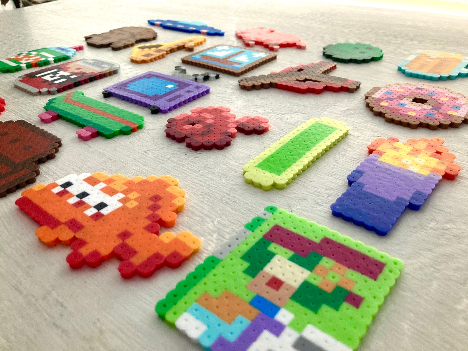 The Simpsons Retro Perler Bead Icons Magnets Pins 8 Bit Pixel - Etsy Canada