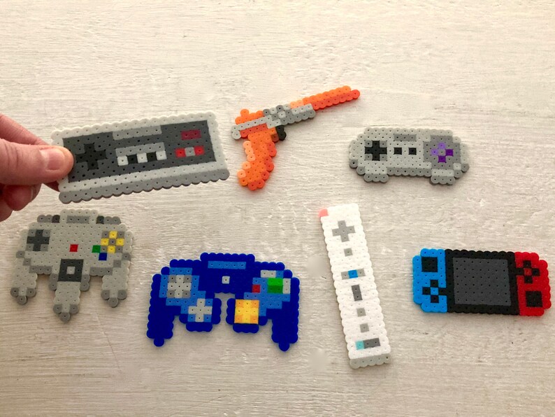 Nintendo Controller Retro Perler Bead Icons Magnets Pins 8 Bit - Etsy ...