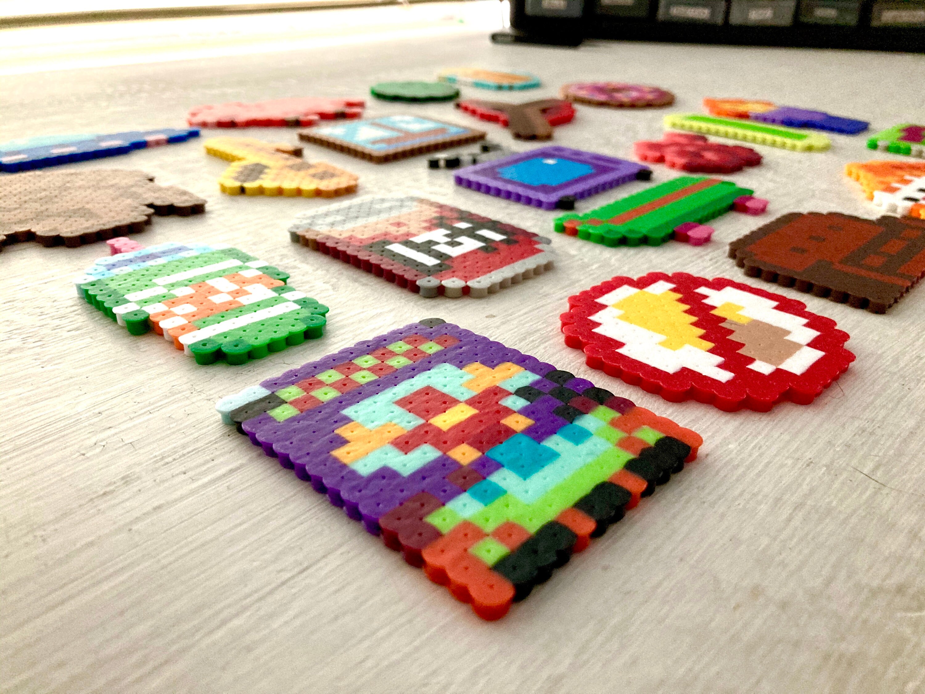 The Simpsons Retro Perler Bead Icons Magnets Pins 8 Bit Pixel Art - Etsy