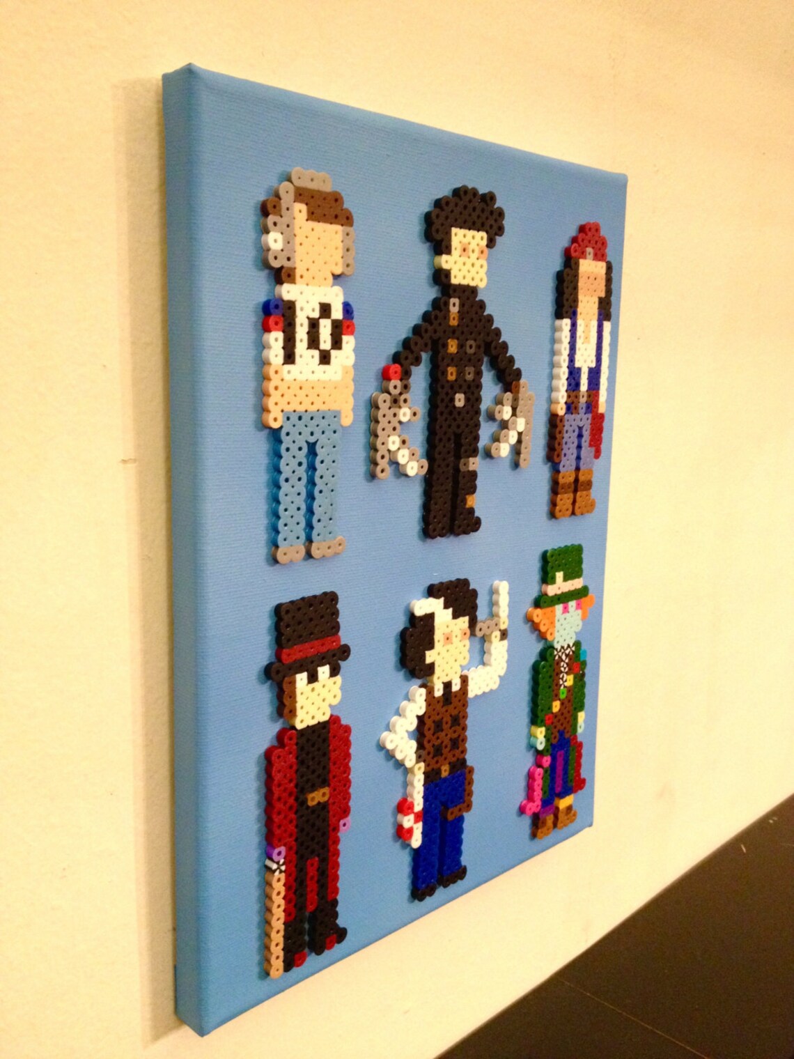 Johnny Depp Retro Art. 8 Bit Pixel Art. Perler Beads on Canvas. Mini ...