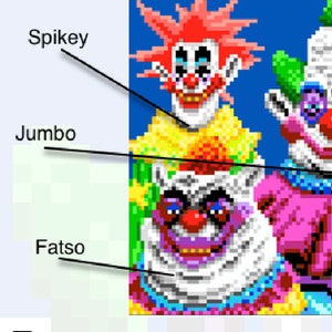 Killer Klowns From Outer Space Pixel Pattern - Perler Beads - Cross ...
