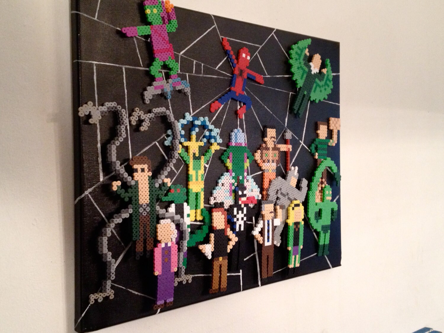 Amazing Spider-man Retro Art 8 Bit Pixel Art Perler Beads on - Etsy ...