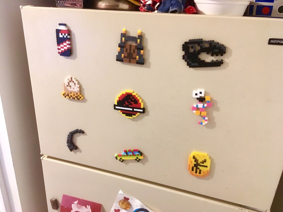 Jurassic Park Retro Perler Bead Icons Magnets Pins 8 Bit Pixel - Etsy