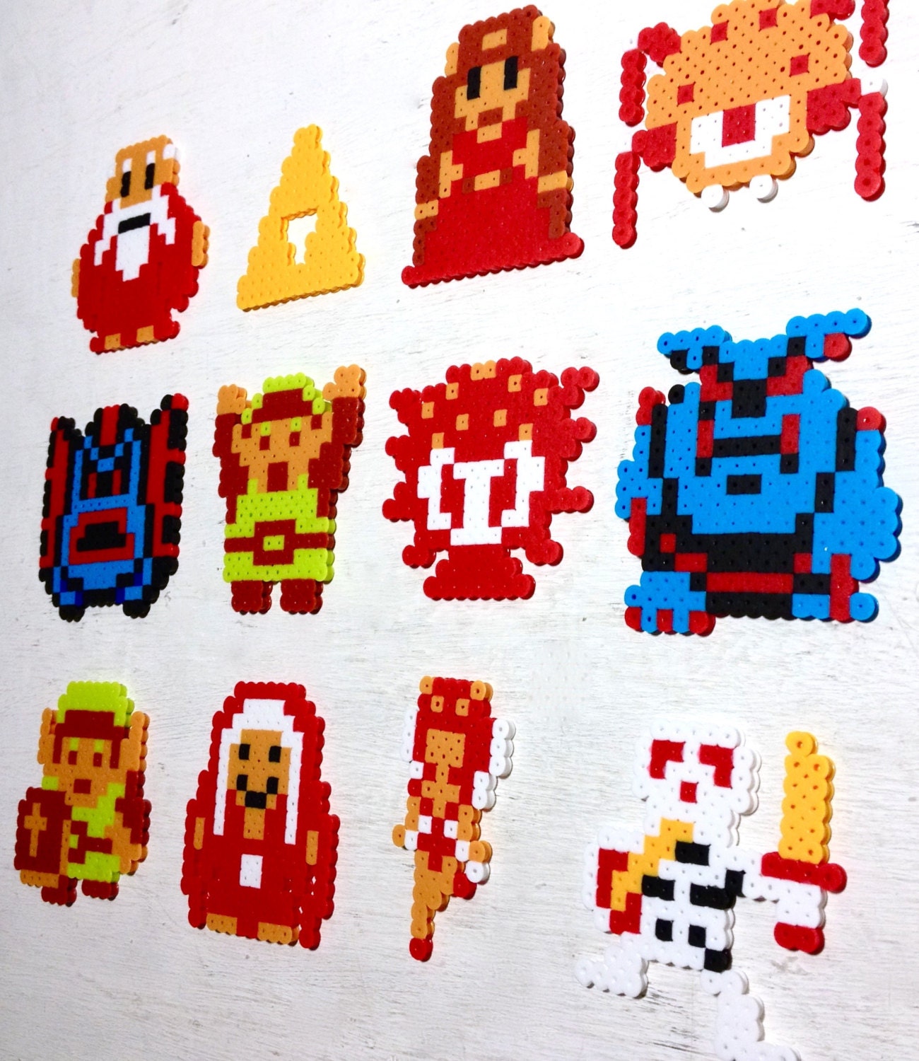 Legend of Zelda Retro Video Game Art. Perler Bead 8 Bit Pixel Sprites ...