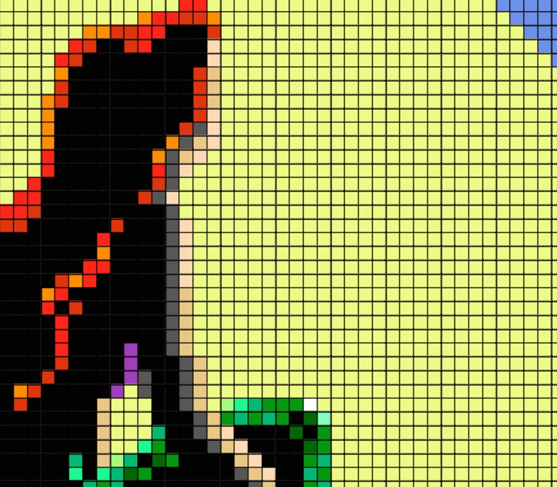 The Little Mermaid Pixel Pattern - Perler Beads - Cross Stitch ...