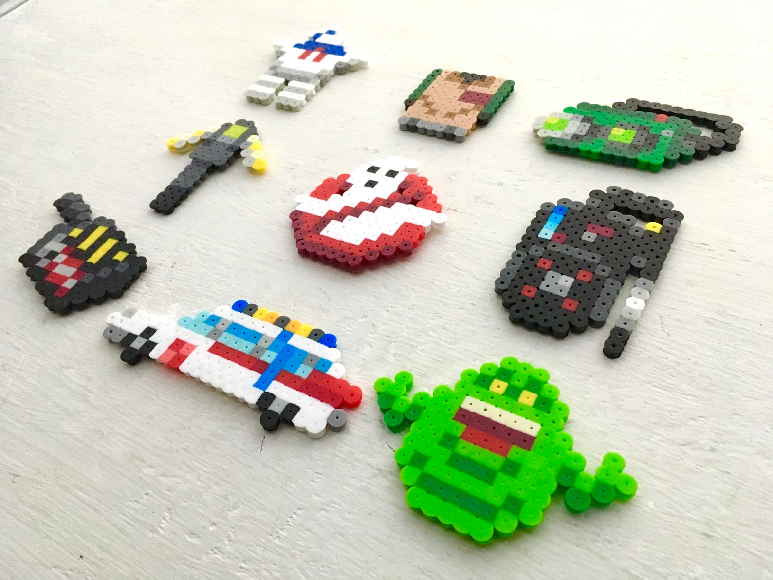 Ghostbusters Retro Perler Bead Icons Magnets Pins 8 Bit Pixel - Etsy Canada