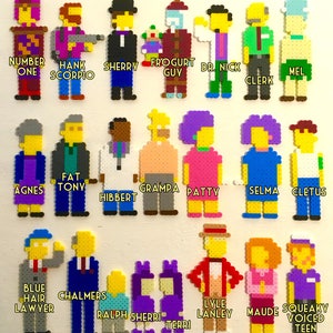 Simpsons Retro Pixel Pop Art. 8 Bit Sprites. Perler Bead - Etsy